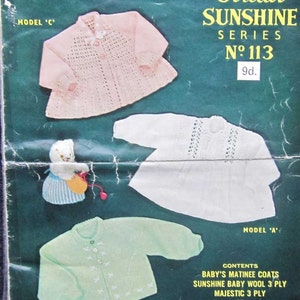 Sirdar Baby Matinee Coat Pattern Book - Etsy