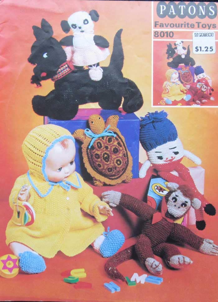 Vintage Patons Favorite Toys Knitting Pattern Book - Etsy