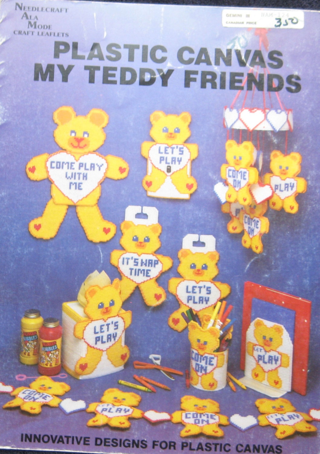 My Teddy Friends Plastic Canvas Pattern Book - Etsy