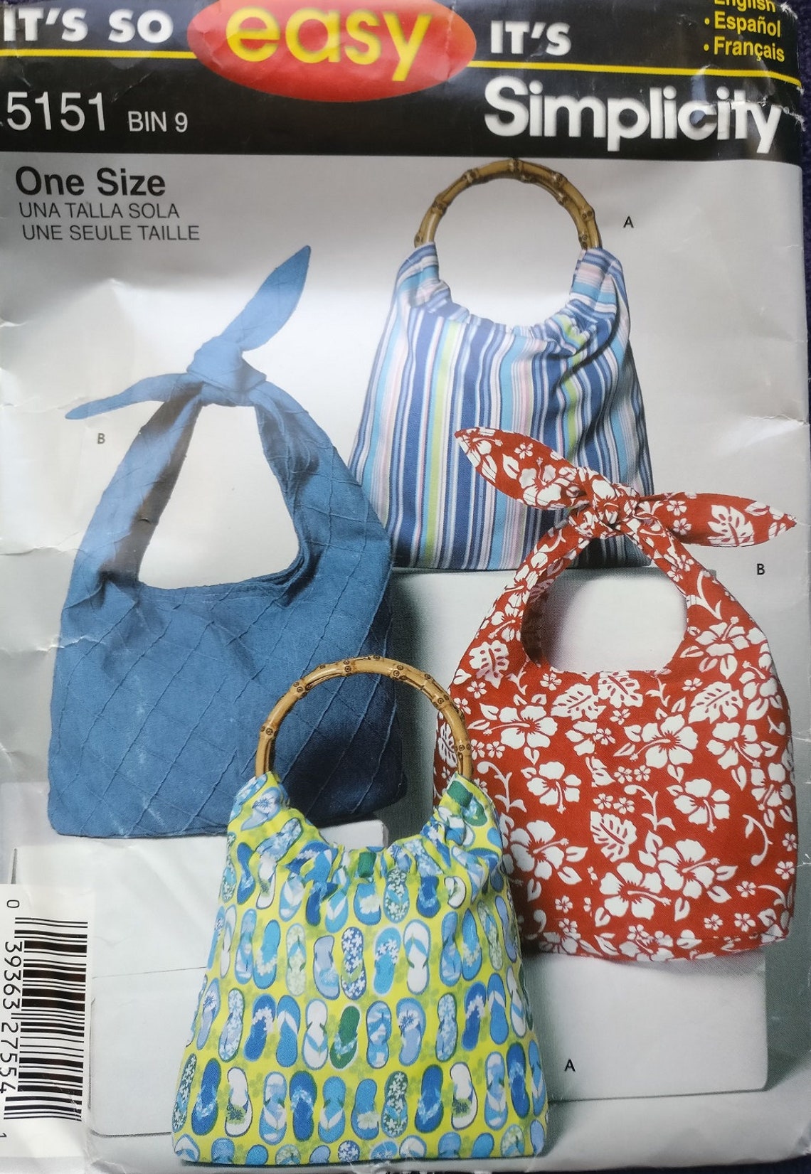 Simplicity Bag Pattern 5151 - Etsy