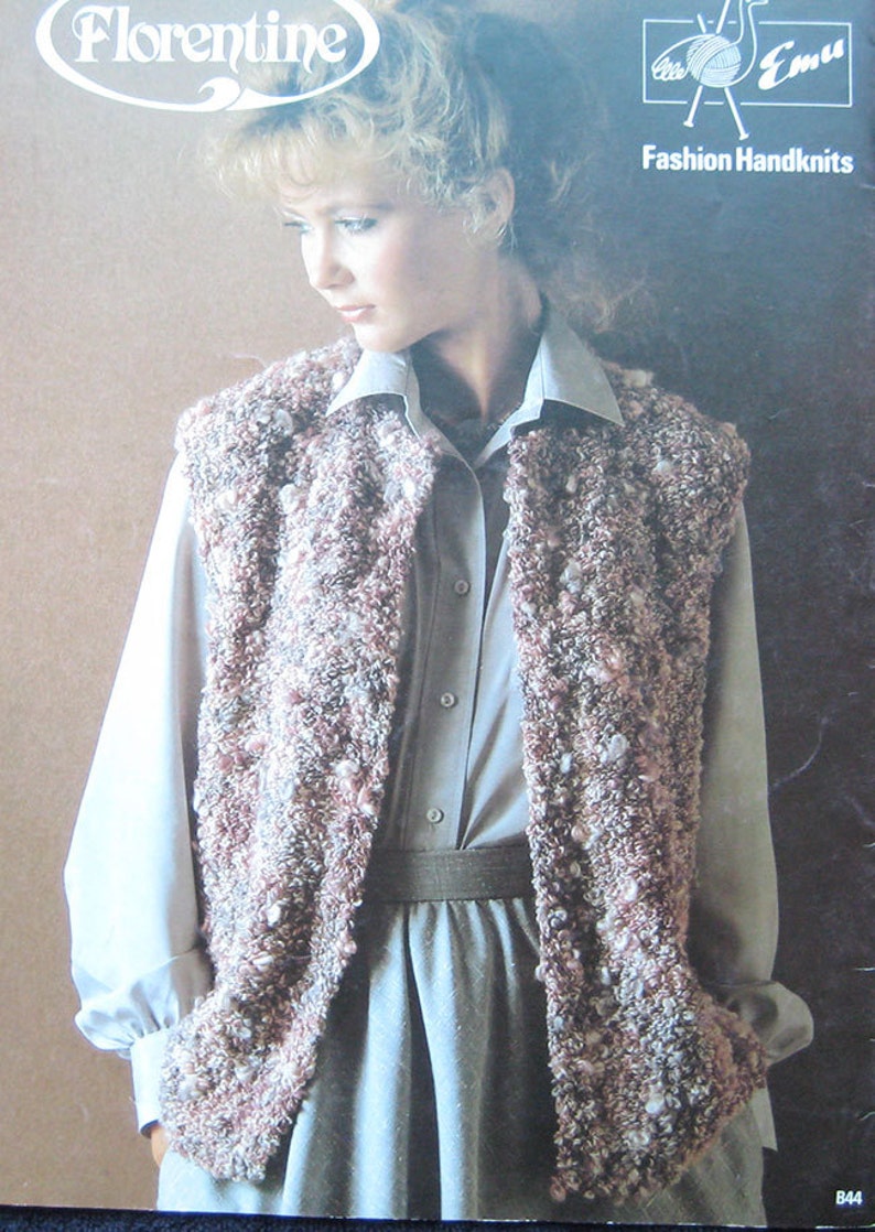 Vintage Emu Florentine Knitting Pattern - Etsy UK Vintage Emu Florentine Knitting Pattern - Etsy UK