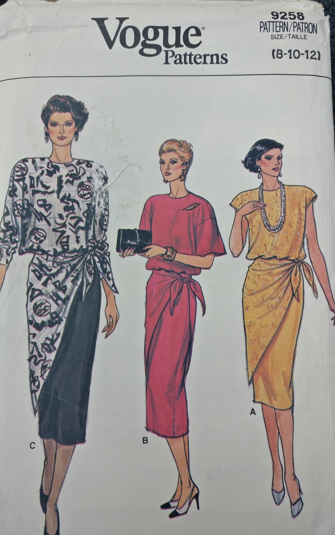 Vogue Misses Top Skirt Pattern 9258 - Etsy