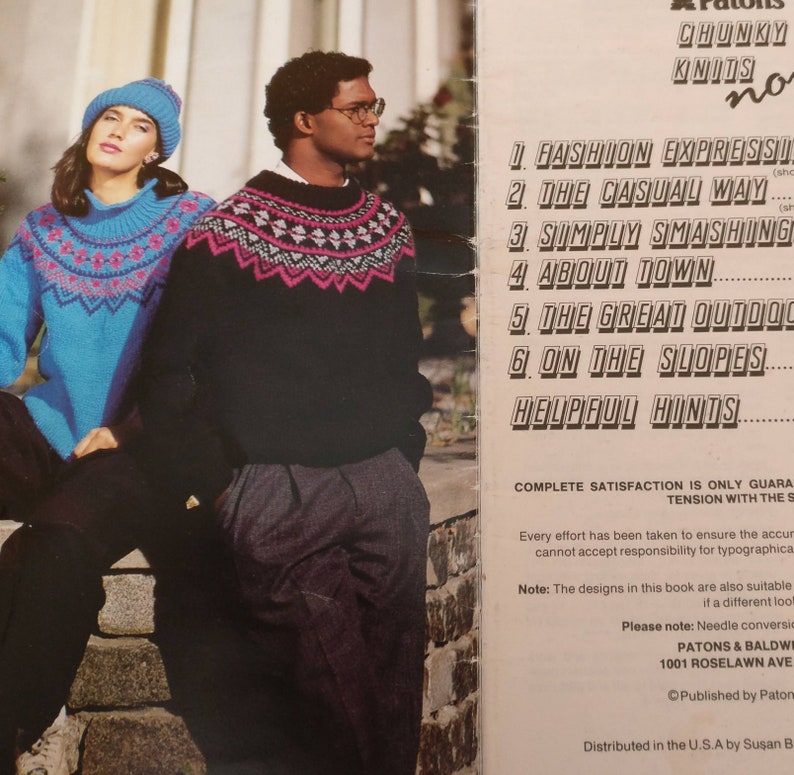 Patons Beehive Shetland Chunky Knitting Sweater Pattern Book 481 - Etsy