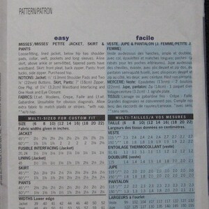 Butterick Jacket Skirt Pants Pattern 6338 - Etsy