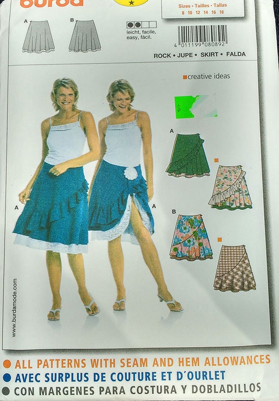Burda Skirt Pattern 8089 | Etsy
