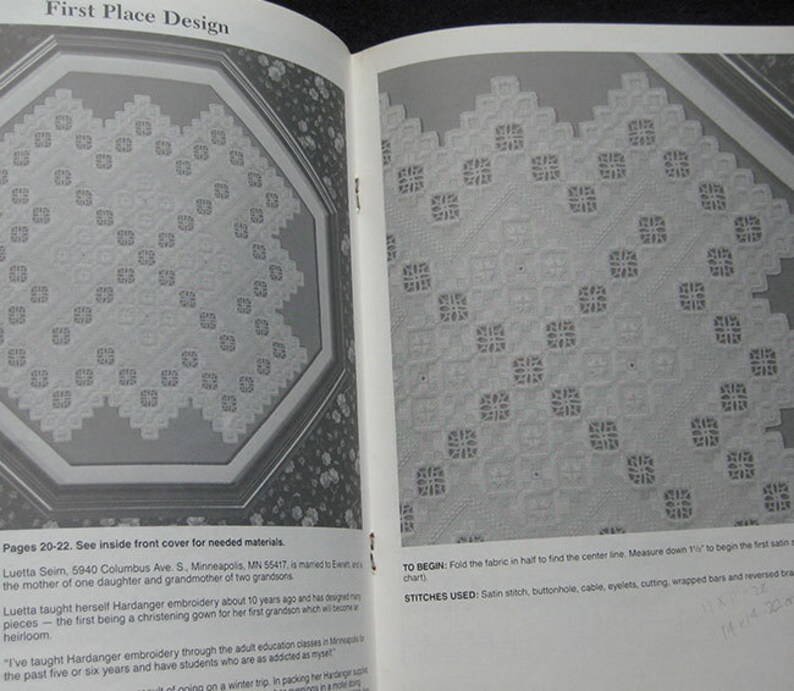 Award Winning Designs in Hardanger Embroidery 1992 Book - Etsy