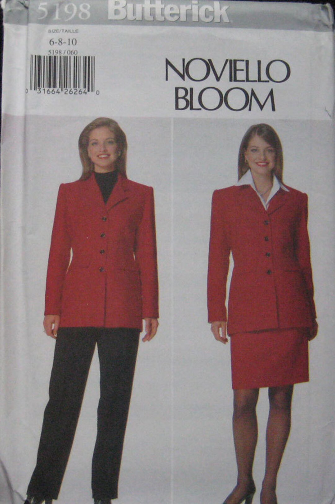 Butterick Jacket Skirt Pants Pattern 5198 - Etsy