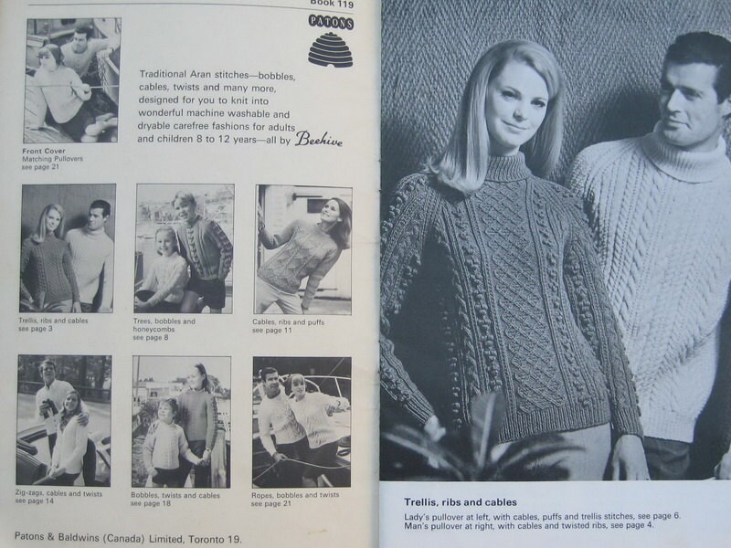 Vintage Patons Aran Fisherman Knitting Pattern Book - Etsy