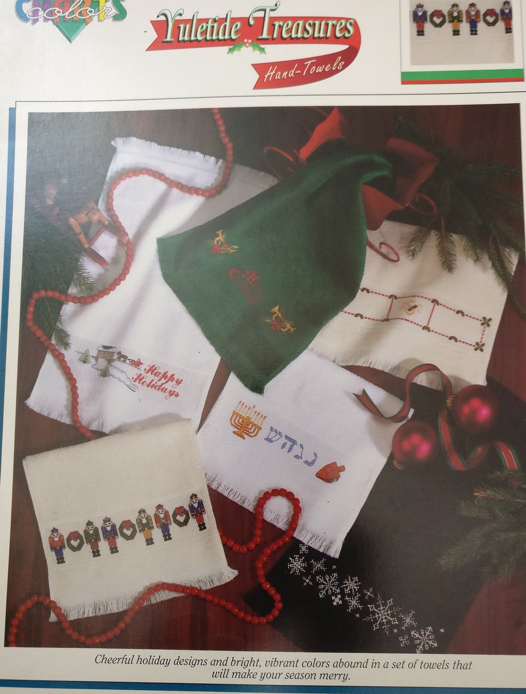 Yuletide Treasures Hand Towels Cross Stitch Pattern By Color Charts ...