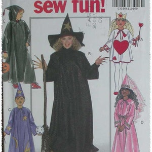 Butterick Halloween Childrens Costume Pattern 5593 - Etsy