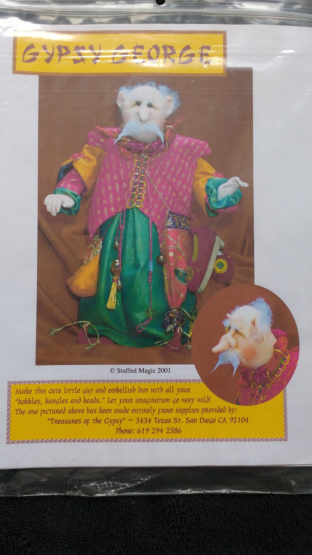 Gypsy George Cloth Doll Pattern by Stuffed Magic - Etsy
