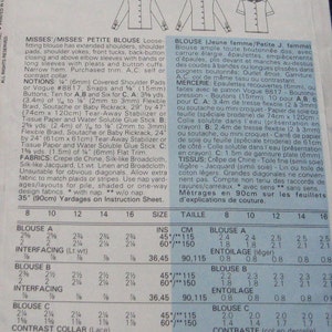 Vogue Blouse Pattern 7100 - Etsy