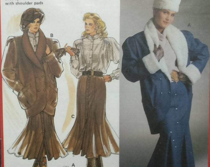 Burda Misses Jacket Skirt Pattern 5884 - Etsy