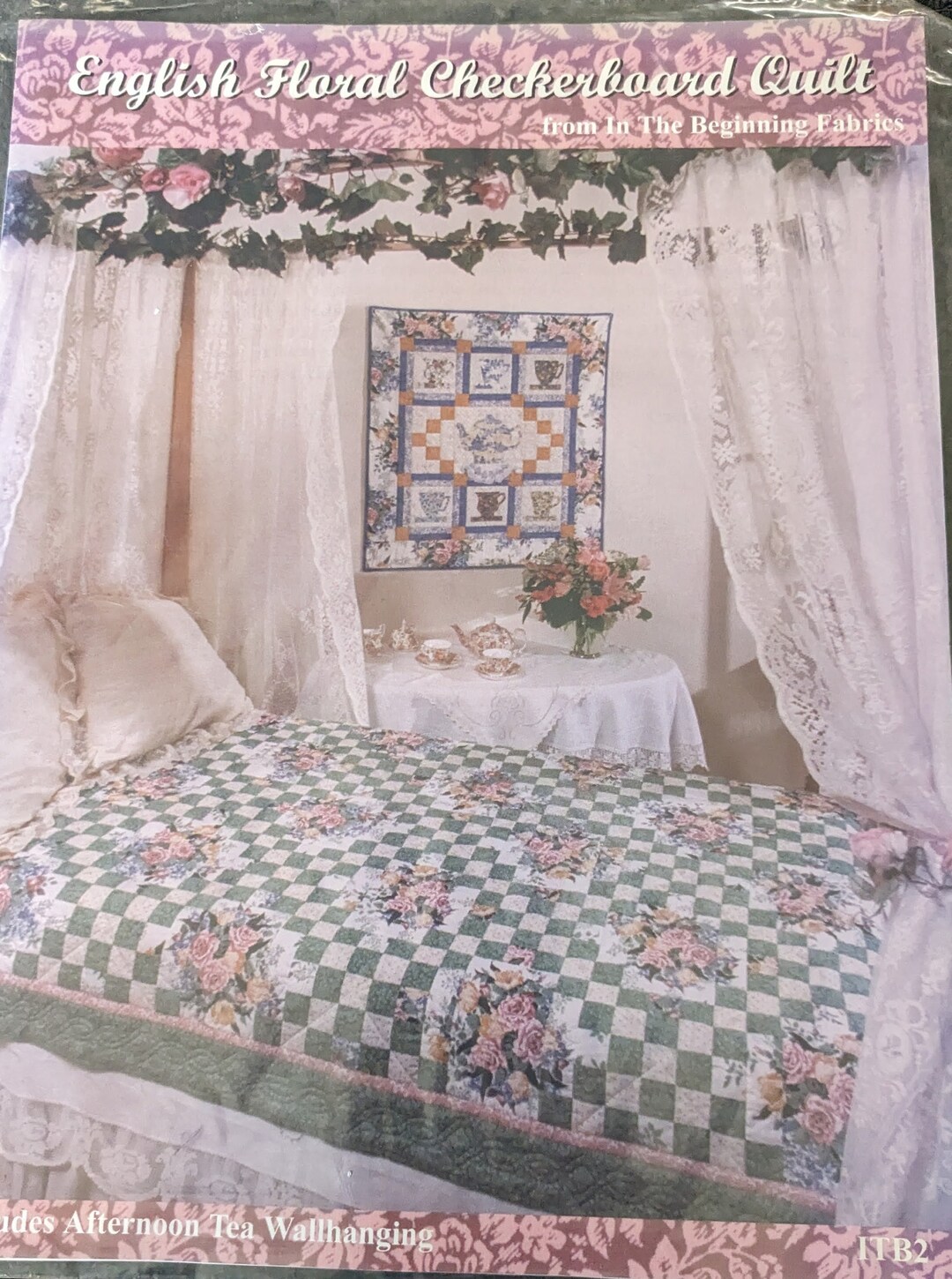 English Floral Checkerboard Quilt Pattern by From in the Beginning ...