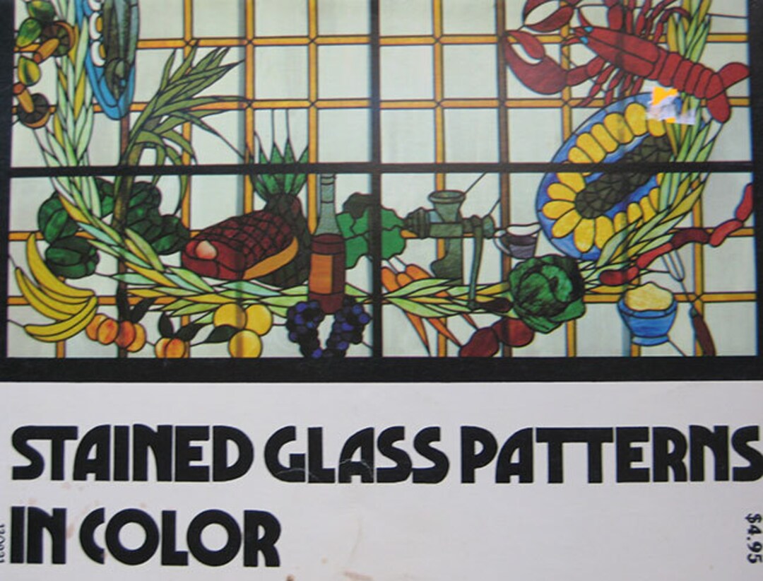 Vintage Stained Glass Patterns in Color Catalog Book Hollander Glass - Etsy