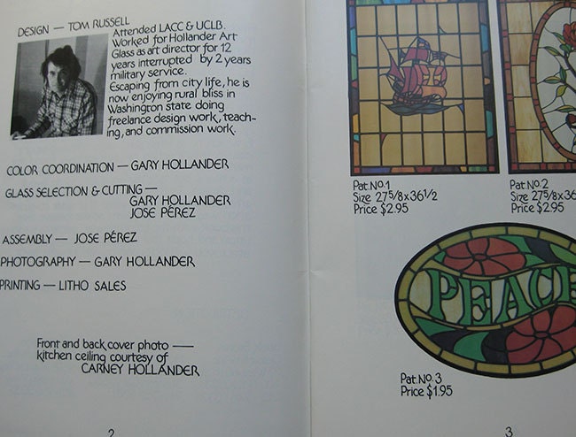 Vintage Stained Glass Patterns in Color Catalog Book Hollander - Etsy