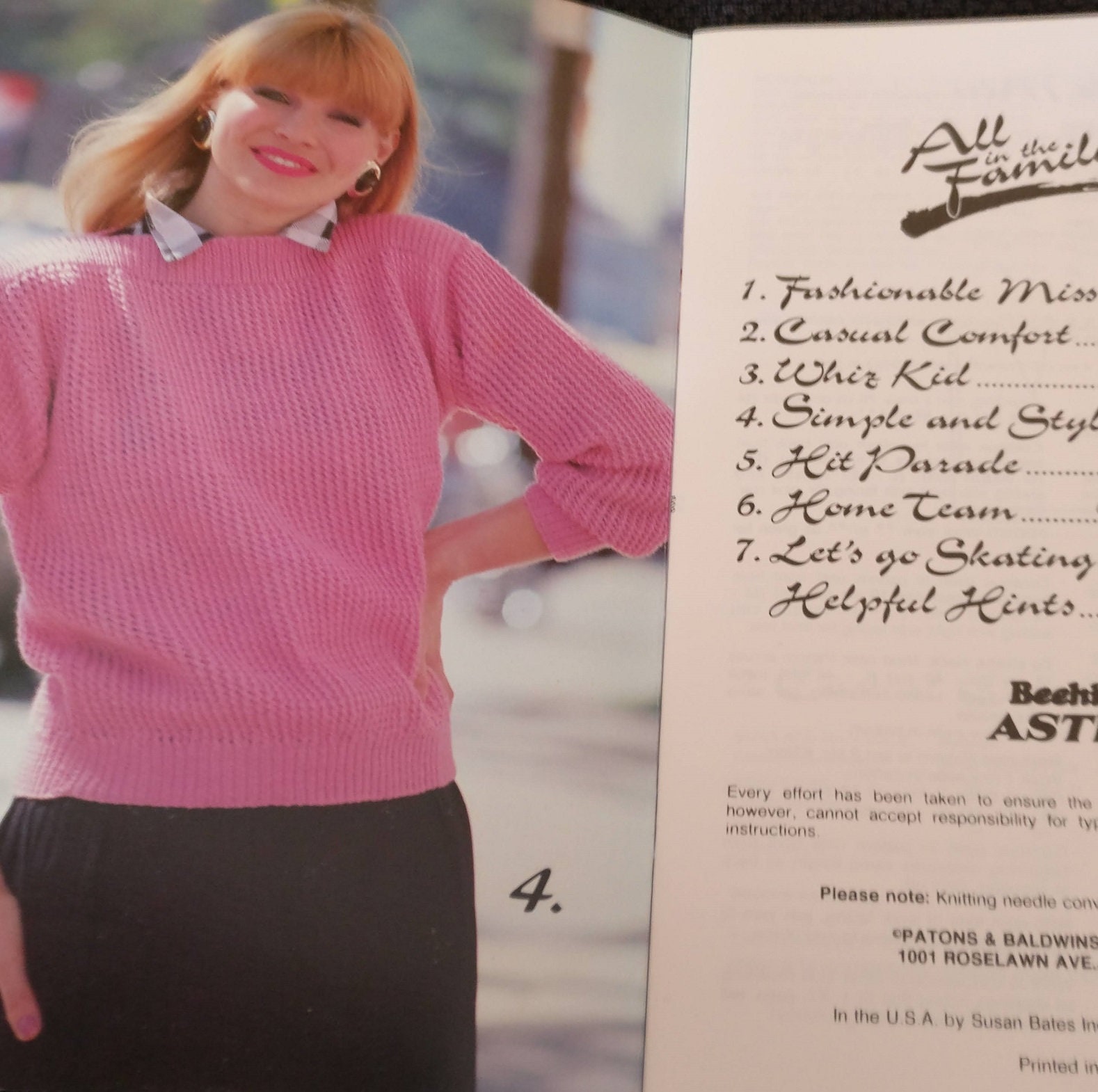 Patons Beehive Family Sweaters Knitting Pattern Book 609 - Etsy