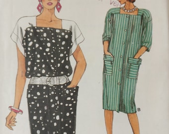 Very Easy Vogue Sleeveless Strap Fitted Bodice Dress Pattern V9100 ...
