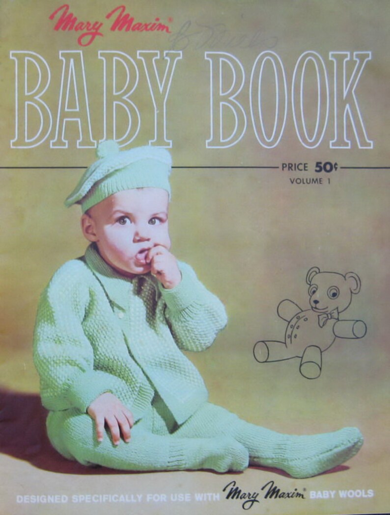 Mary Maxim Baby Knitting Pattern Book - Etsy