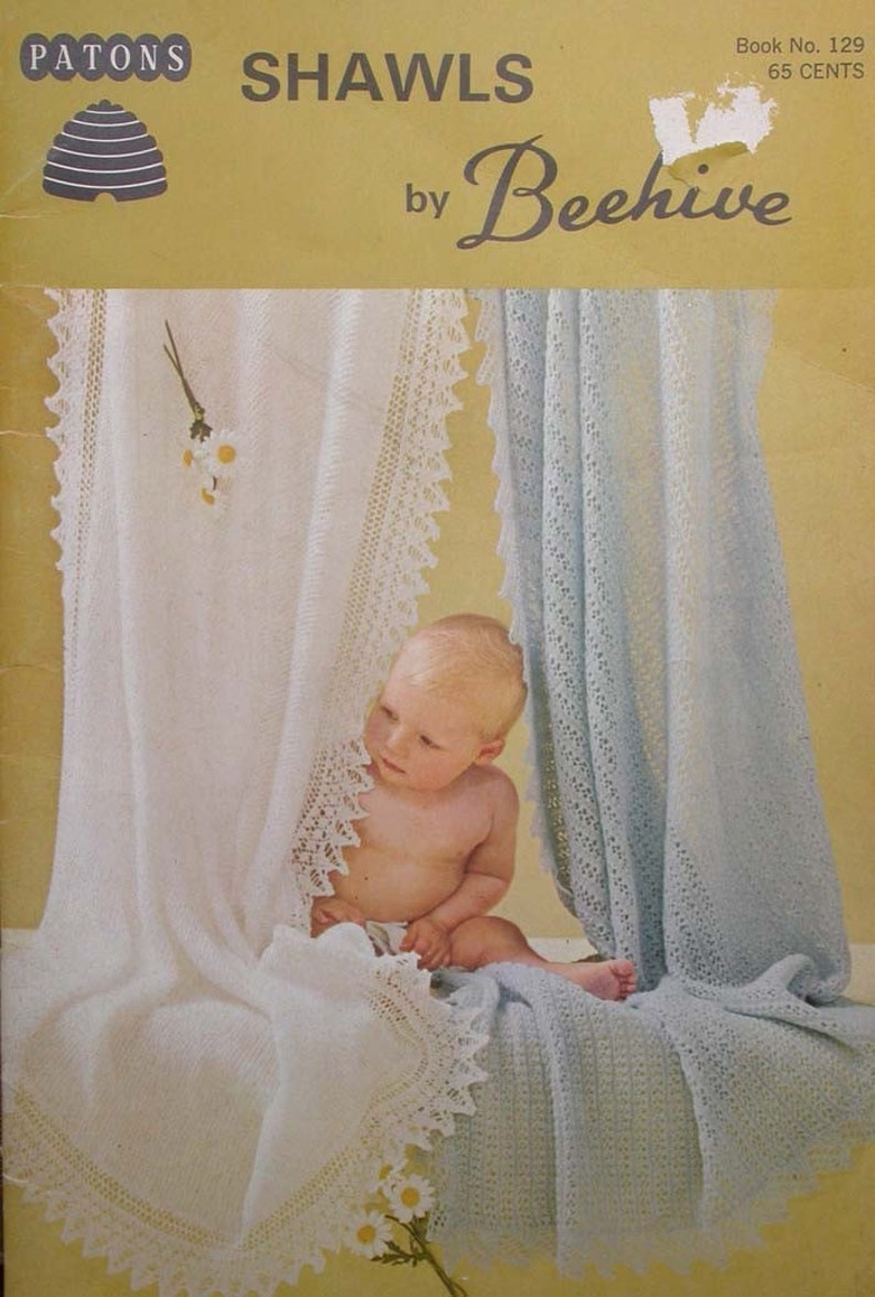 Patons Beehive Baby Shawls Knit Crochet Pattern Book - Etsy