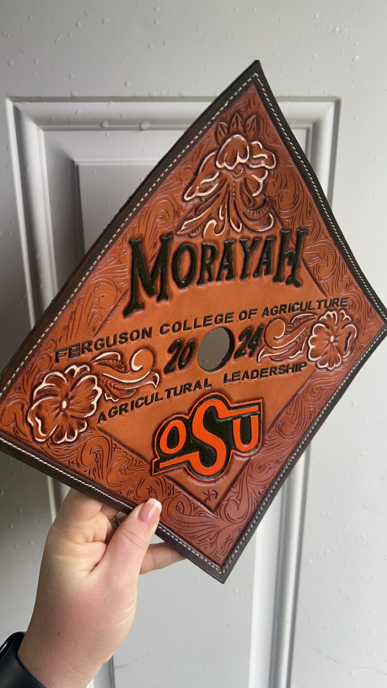 Custom Leather Graduation Cap Topper - Etsy