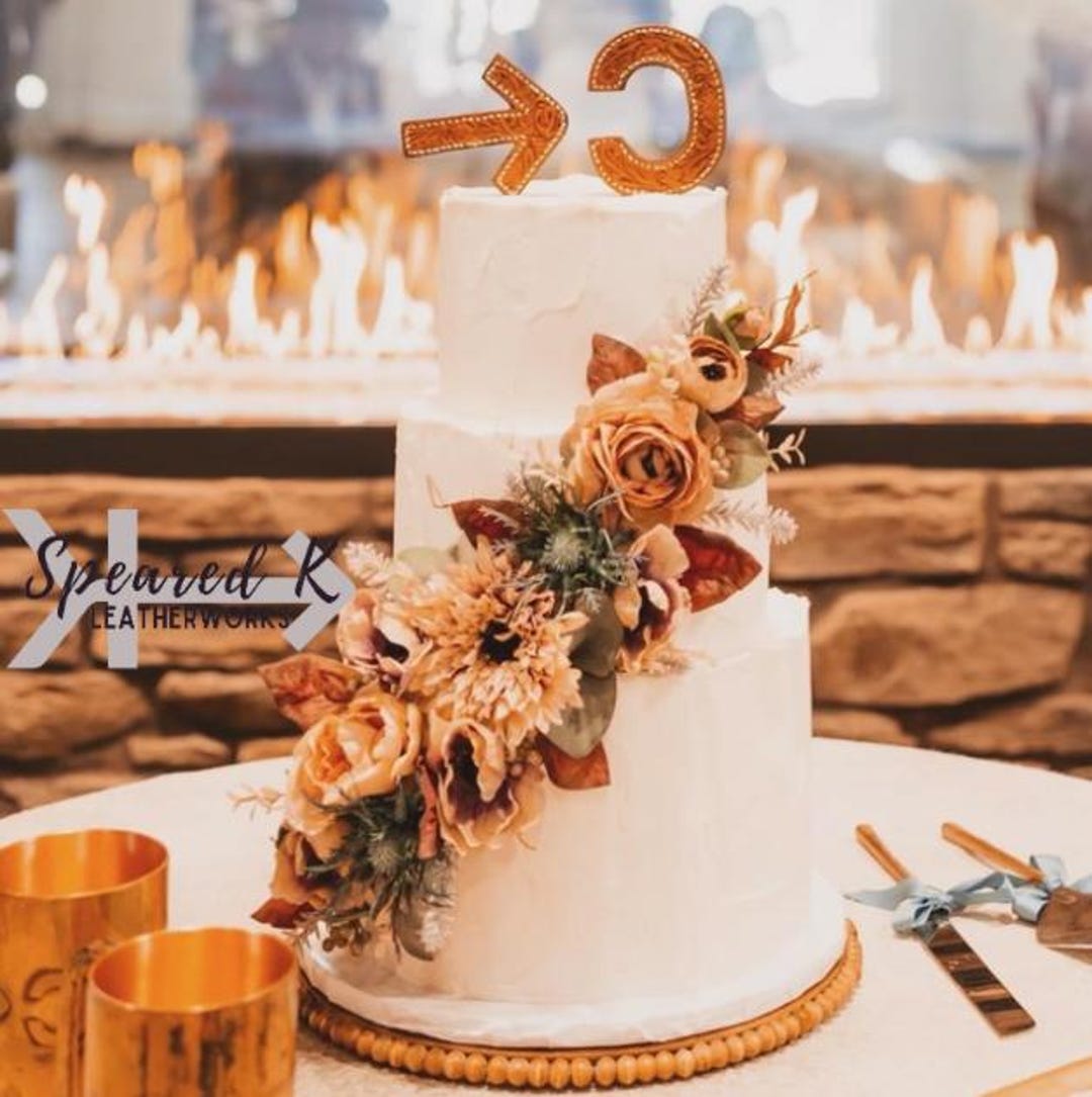 Custom Handtooled Leather Cake Topper - Etsy