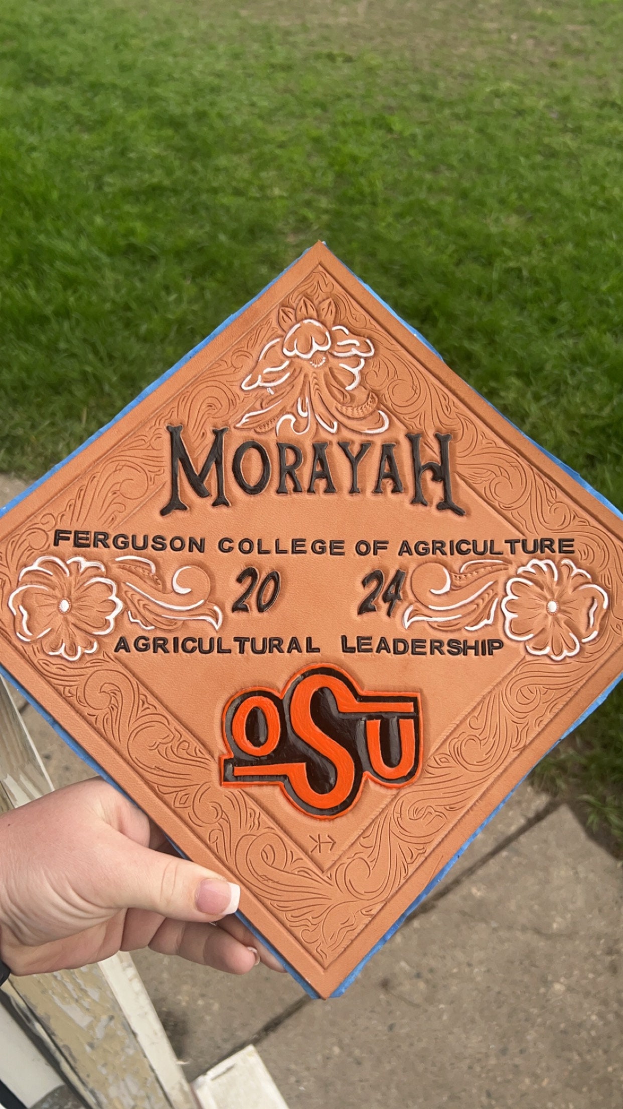 Custom Leather Graduation Cap Topper - Etsy