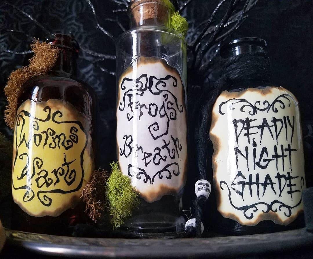 Nightmare before christmas sally potion poison bottles and | Etsy