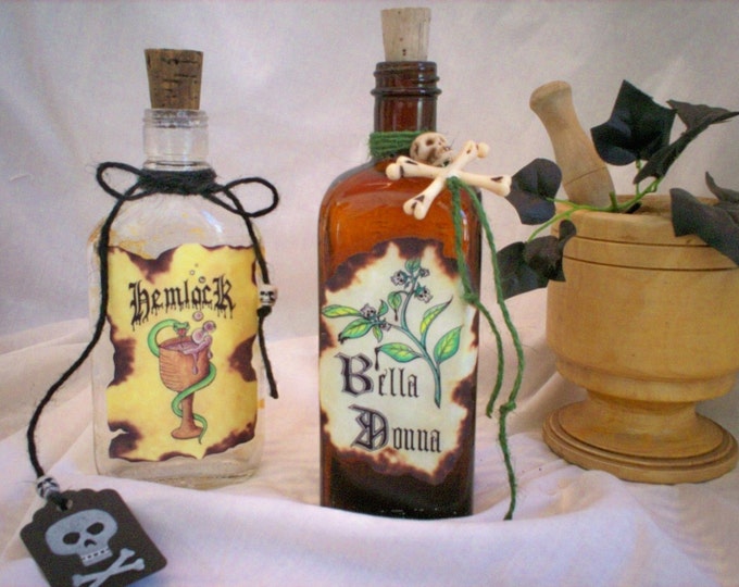 Belladonna and Hemlock Poison Potion Bottles - Etsy