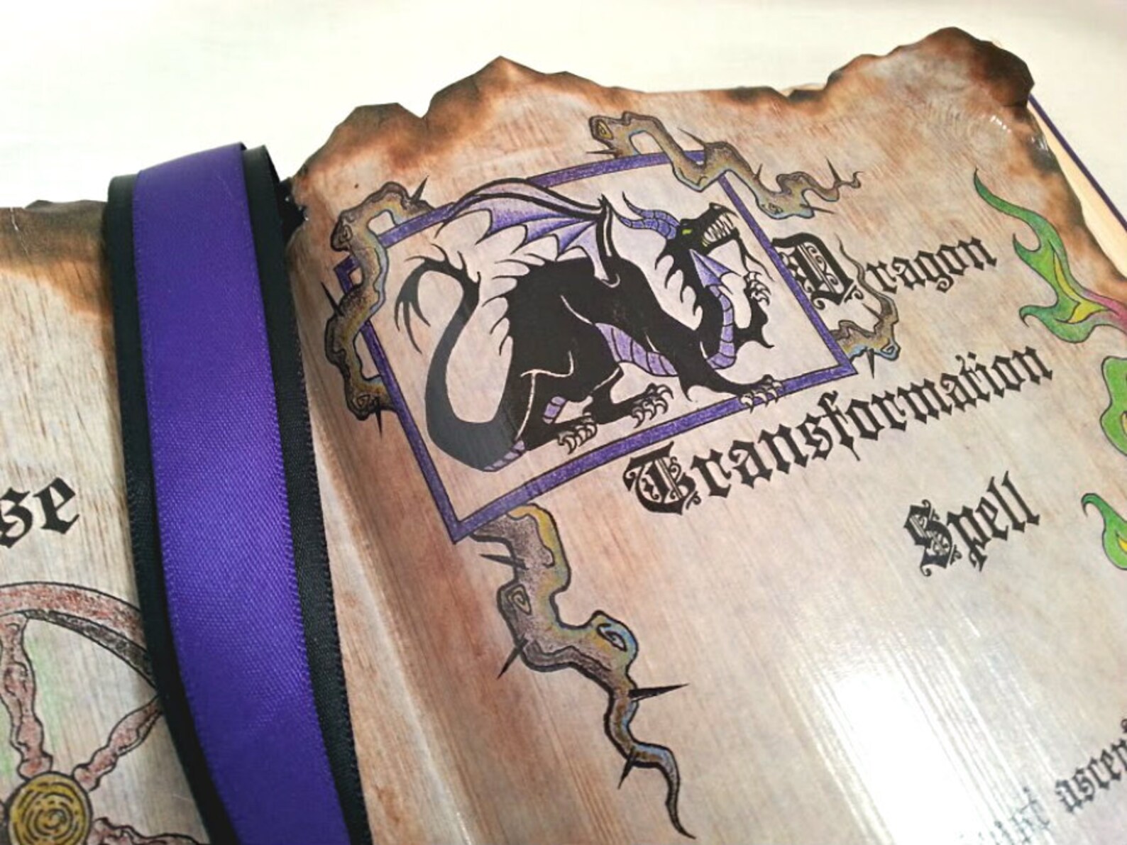 Maleficent Sleeping Beauty Curse Dragon Spell Book Witch Prop - Etsy