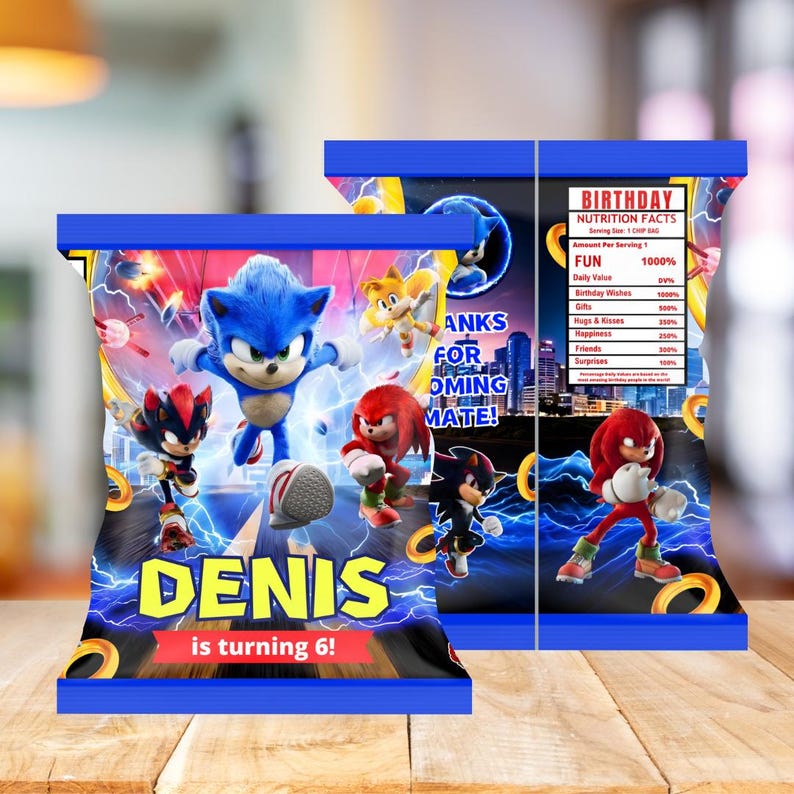 Sonic the Hedgehog 3 Party Package Boy Sonic the Hedgehog Party ...