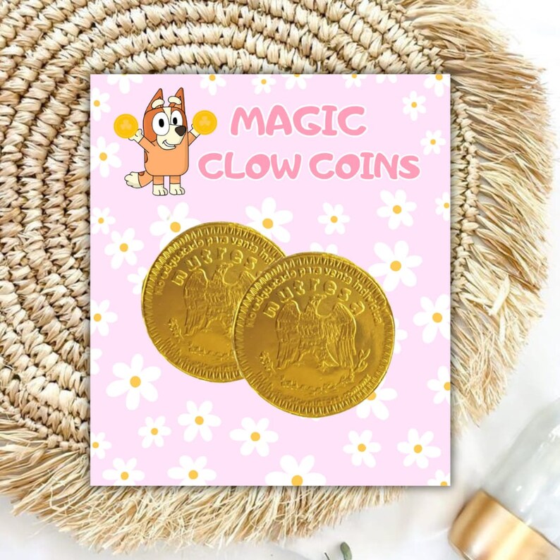 Magic Claw Coins Bluey Party Favors for Girl Party Blue Dog Theme Girls ...