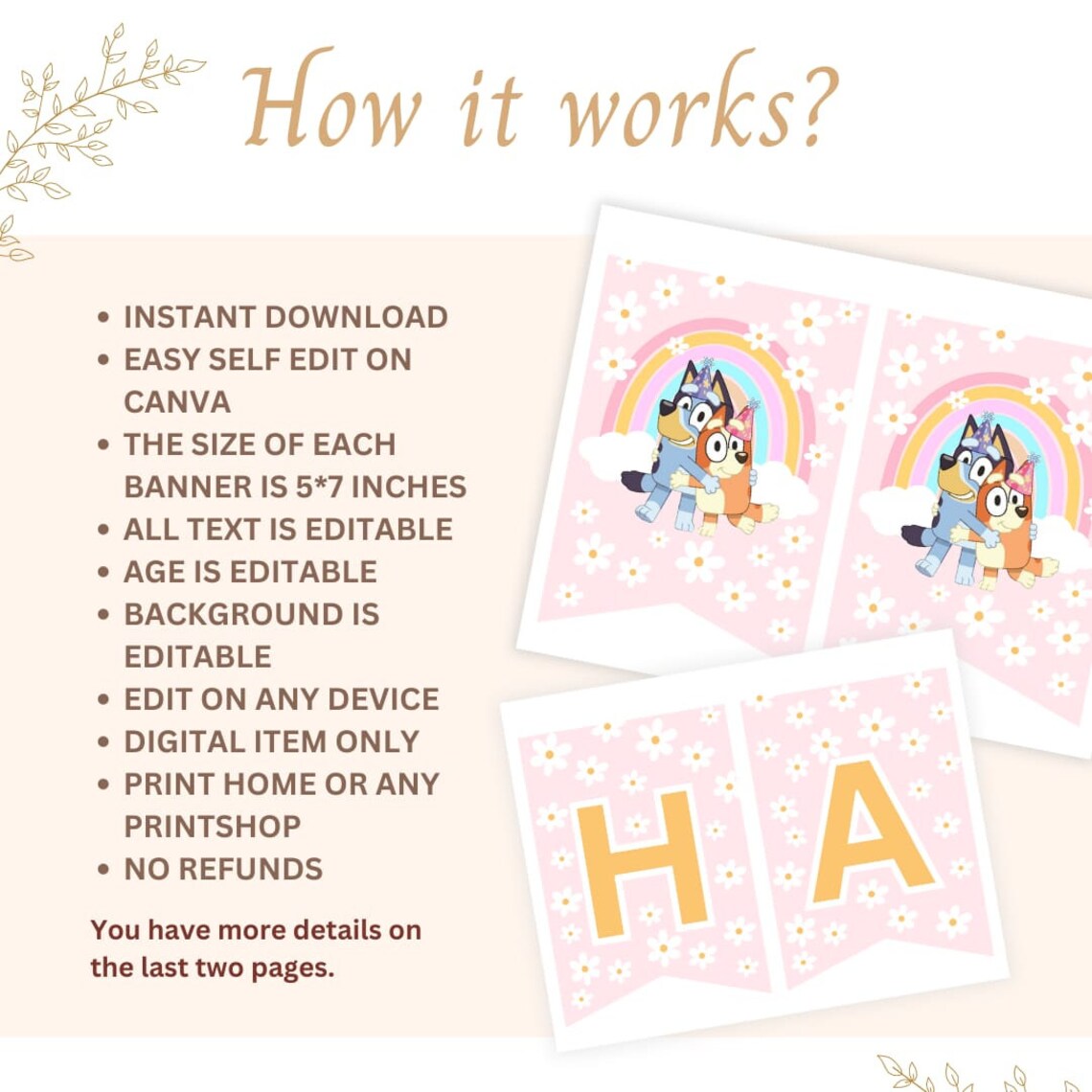 Bluey Birthday Banner Blue Dog Banner Party Bluey Birthday Decorations ...