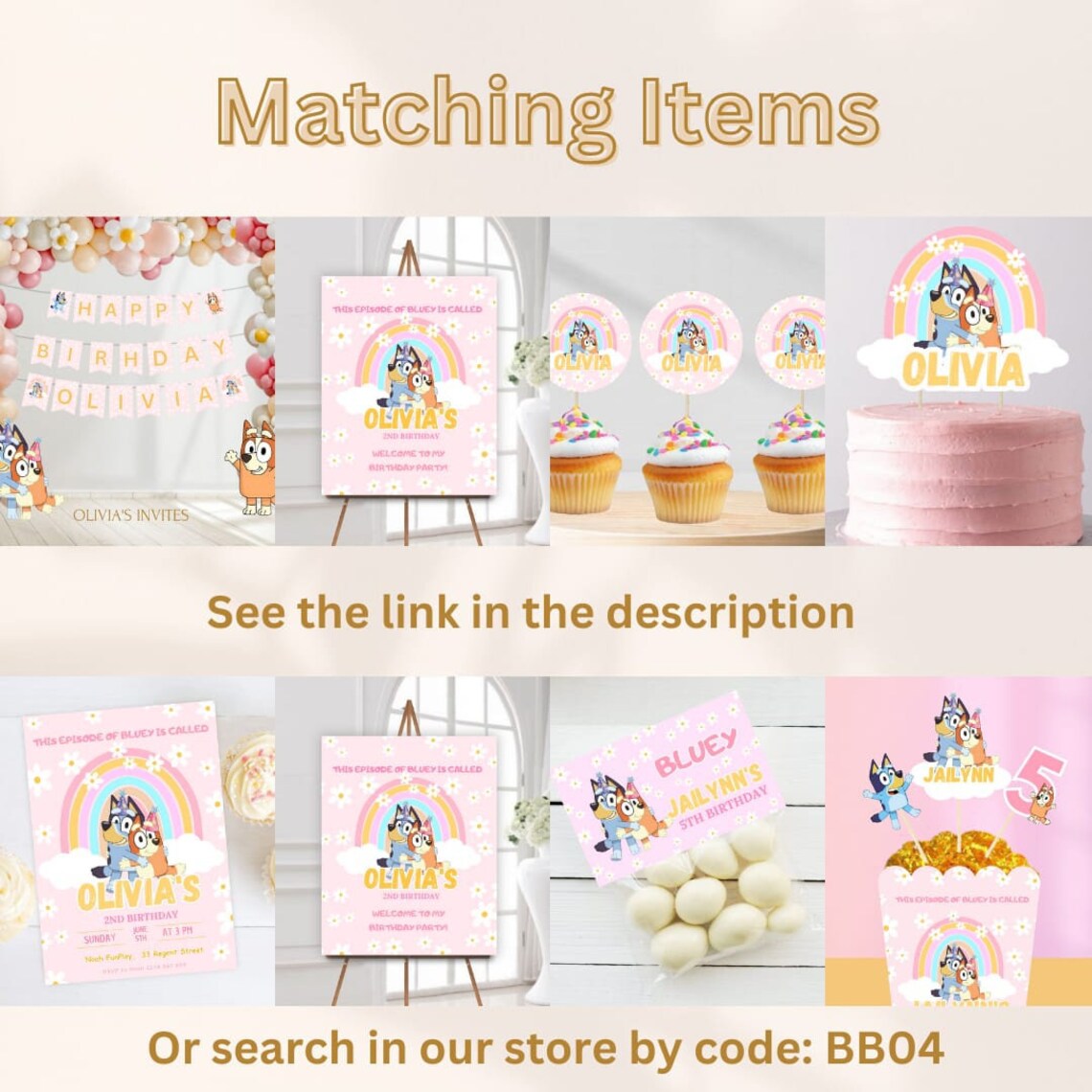 Editable Bluey Popcorn Box for Girl Blue Popcorn Favor Bag Girl Bluey ...