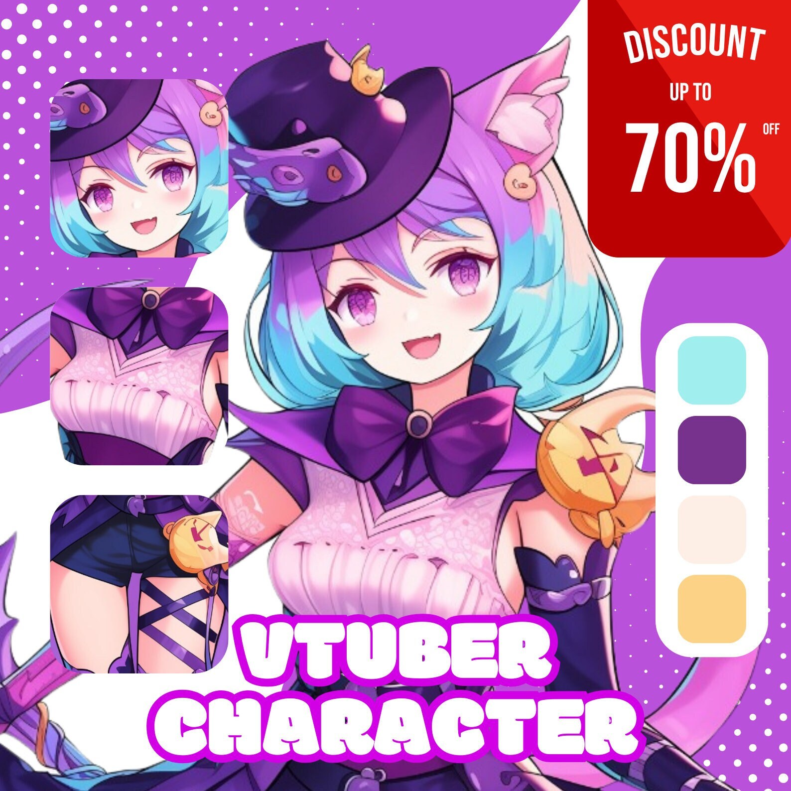 Custom Vtuber, Vtuber Commission, Vtuber Design, Vtuber Character ...