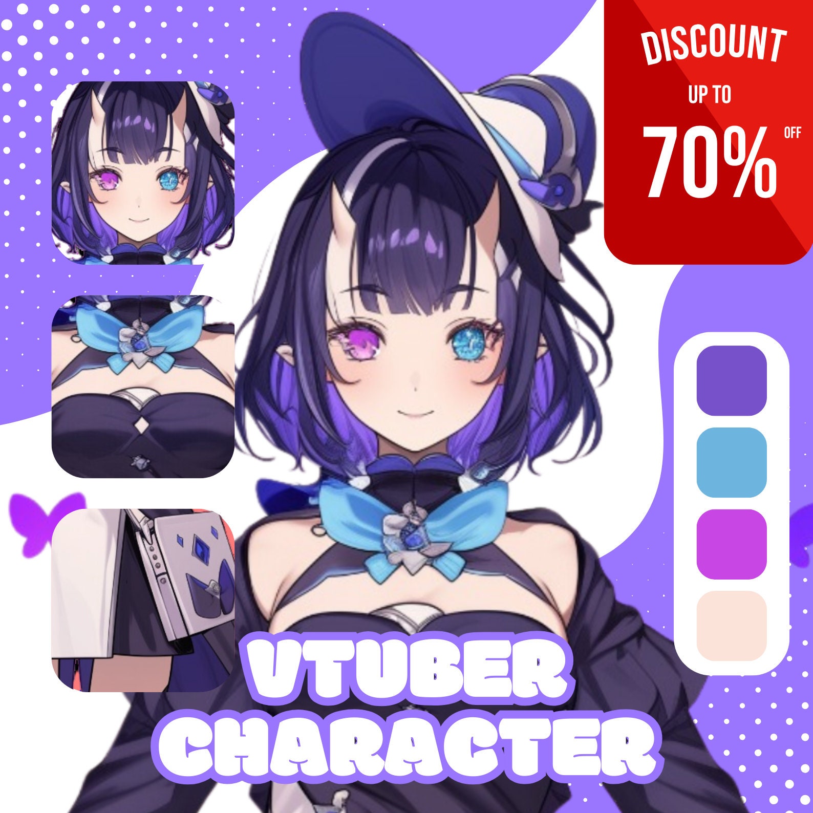 Custom Vtuber, Vtuber Commission, Vtuber Design, Vtuber Character, Vtuber Model, Live2d Model ...