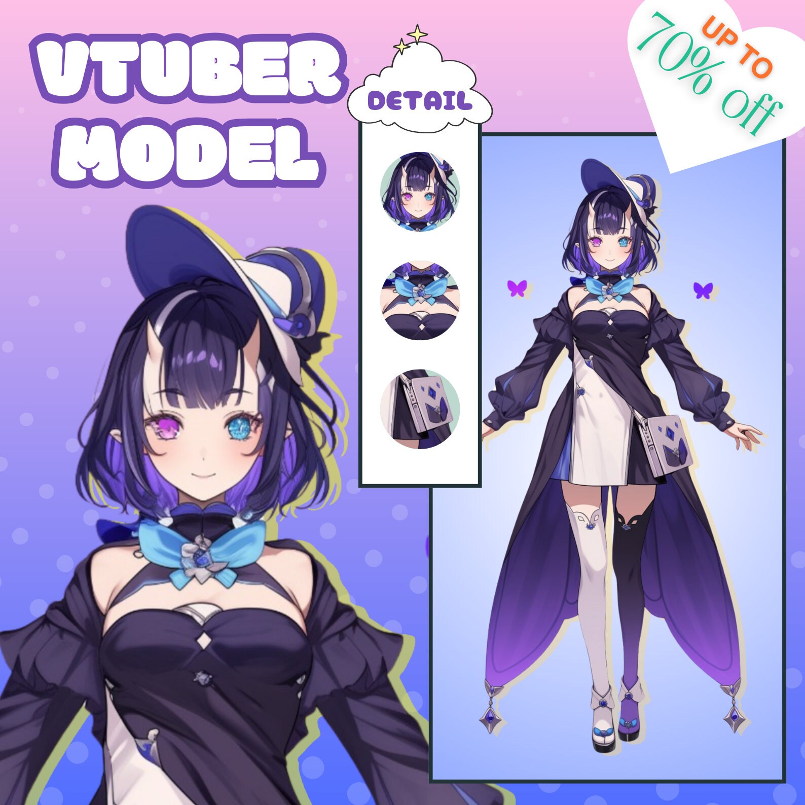Custom Vtuber, Vtuber Commission, Vtuber Model, Vtuber Character ...