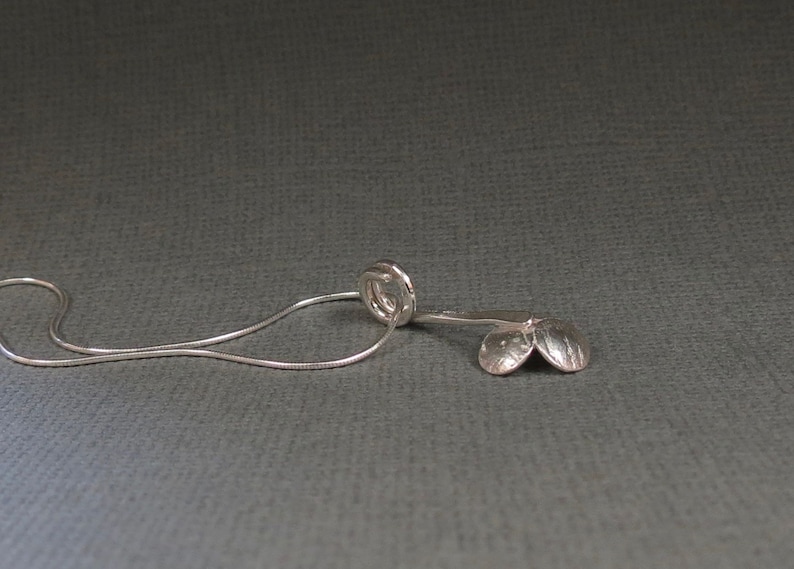 Sterling Silver Simple Flower Necklace Handmade - Etsy