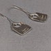 Sterling Silver Dangle Tag Earrings Handmade - Etsy