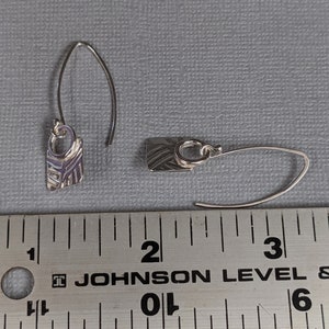 Sterling Silver Dangle Tag Earrings Handmade - Etsy