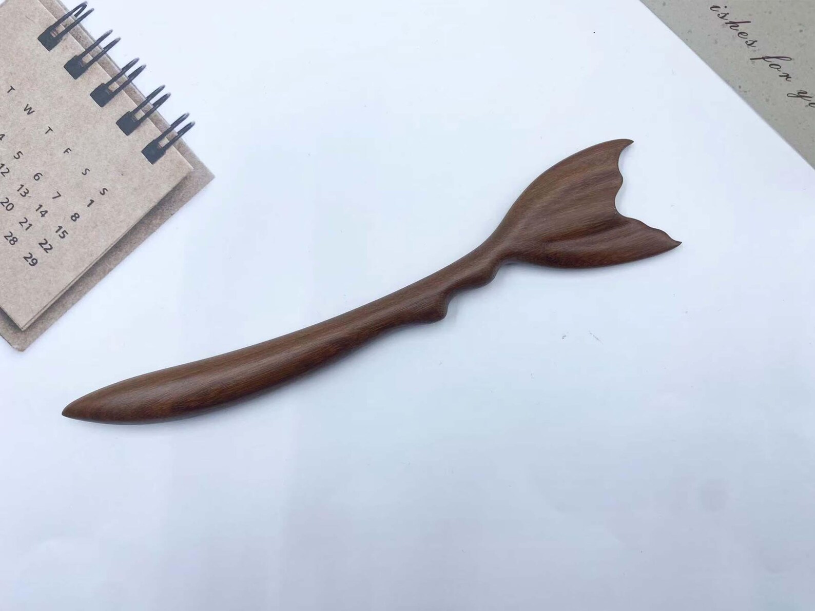 Cute Miniature Wooden Fishtail Hairpin, Unique Fish Wood Hair Stick ...