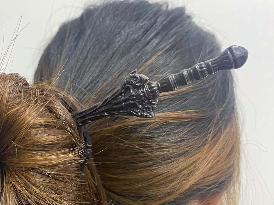 Wooden Sword Hair Fork, Hand Carved Sword Hair Fork, Cute Wooden ...