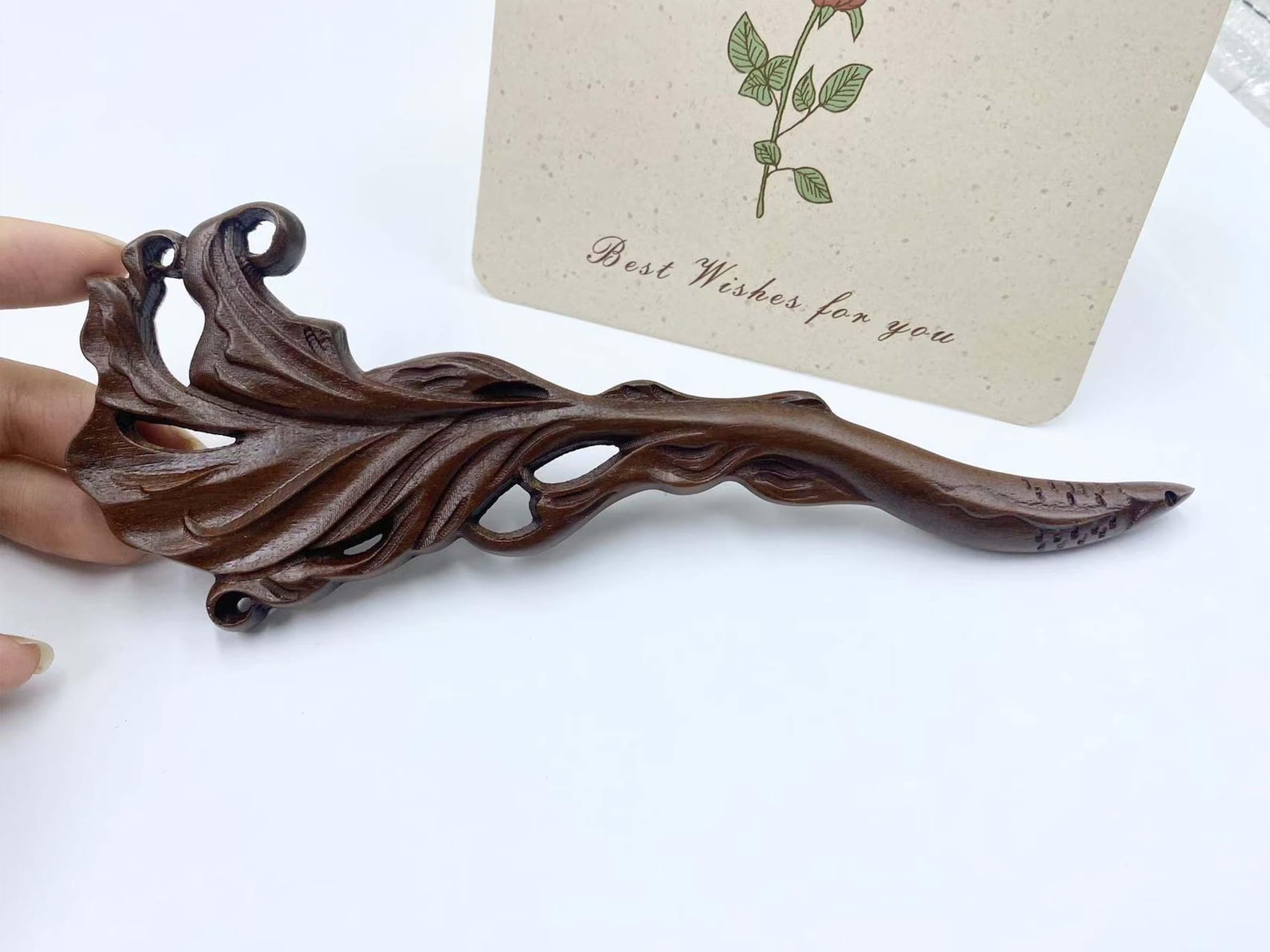 Unique Fish Wood Hair Stick, Cute Miniature Wooden Fishtail Hairpin ...