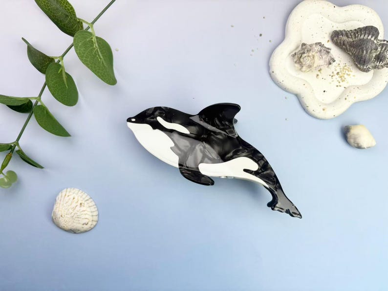 Blue Dolphin Shark Hair Claw Clips, Ocean Sea Animal Hair Claw Clips ...