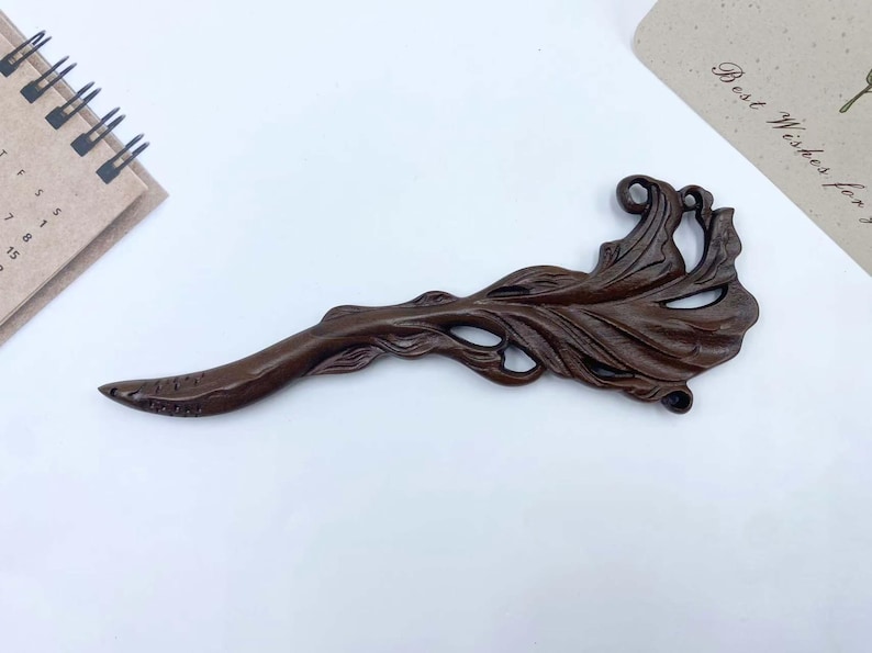 Unique Fish Wood Hair Stick, Cute Miniature Wooden Fishtail Hairpin ...