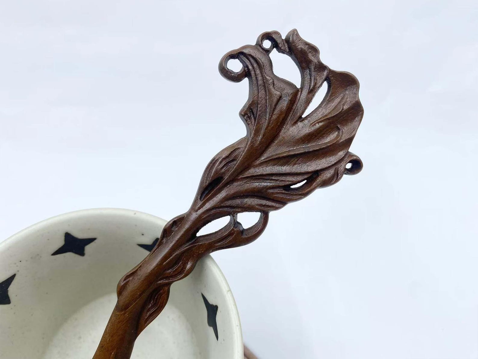 Unique Fish Wood Hair Stick, Cute Miniature Wooden Fishtail Hairpin ...