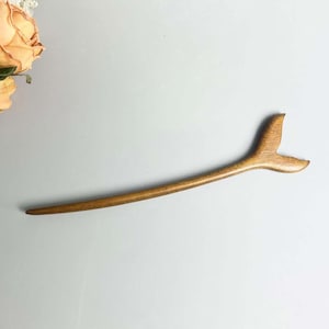 Cute Miniature Wooden Fishtail Hairpin, Unique Fish Wood Hair Stick ...