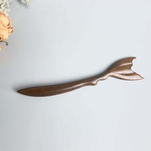 Cute Miniature Wooden Fishtail Hairpin, Unique Fish Wood Hair Stick ...