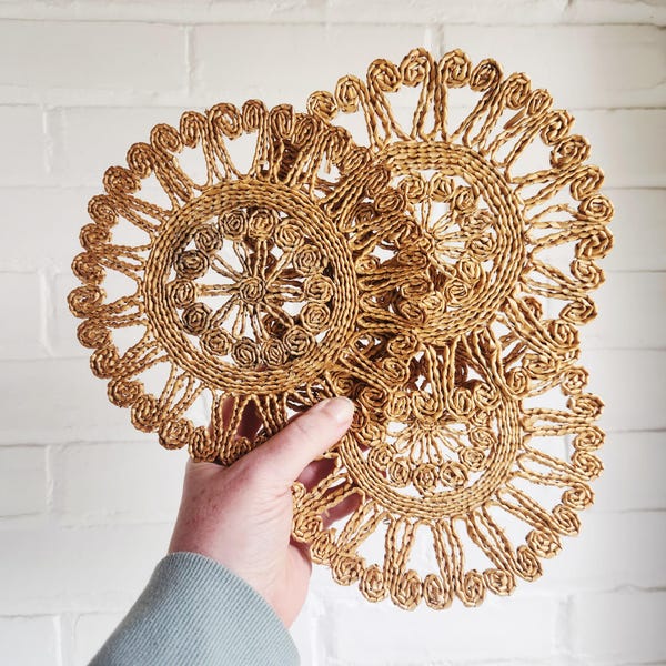 Straw Trivets - Etsy
