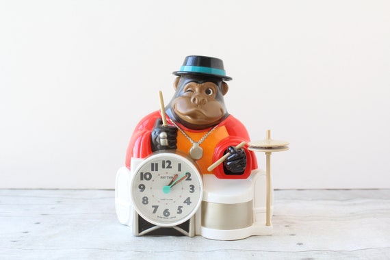 Vintage Rhythm One Man Band Gorilla Alarm Clock 80s 90s | Etsy